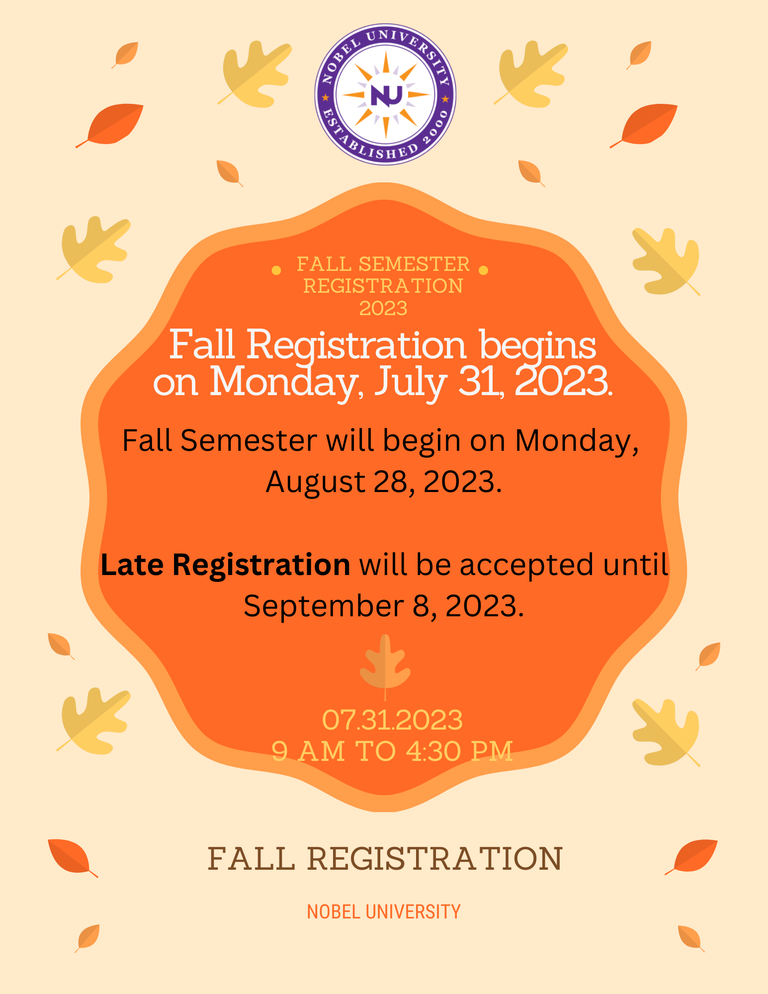 New Semester – Nobel University